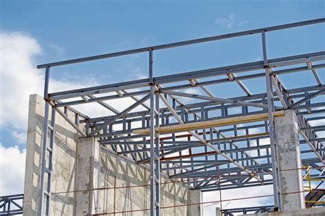 Estructura Del Acero Para La Construcción De Edificios Foto De Archivo Imagen De Metal Acero