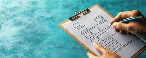 Productivity Workflow Execution Concept A Person Sketching A Flowchart