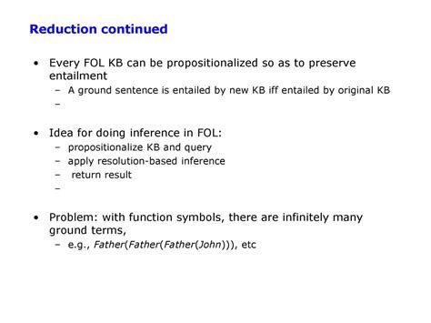 inference in first order logic ppt download