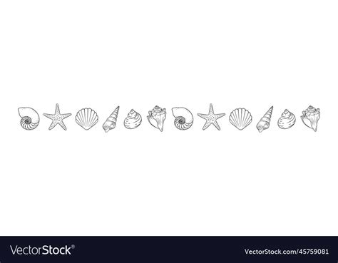 Seashell Border Clip Art Seashell Border Clip Art
