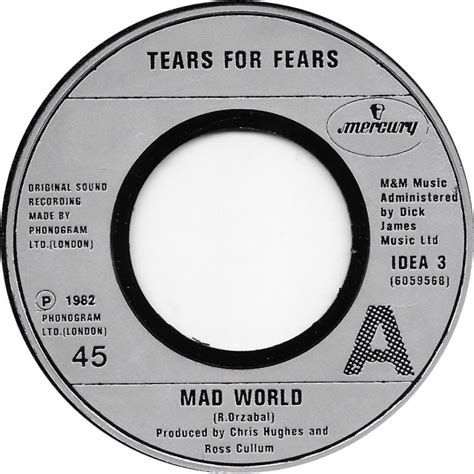 Tears For Fears Mad World Ideas As Opiates Mercury Uk Idea 3