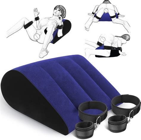 Prosixtoy Sex Bondage Pillow Handcuffs Set Bdsm Thigh Wrist Cuffs Triangle Sex