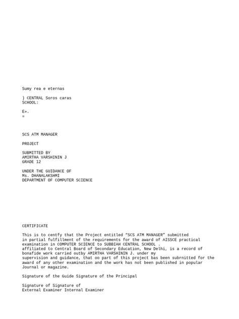 Atm Project Cs 2 Extracted Text Pdf Personal Identification Number