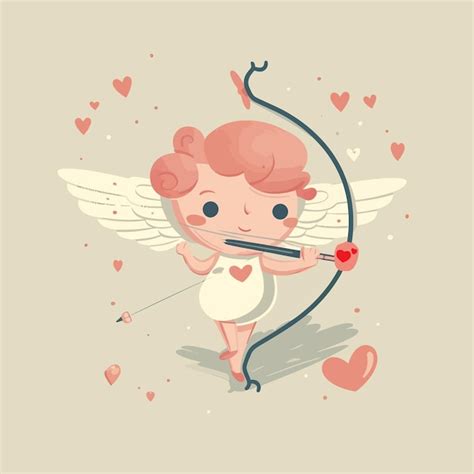 Premium Vector Cute Cupid Vector Art Simple Minimal Cartoon
