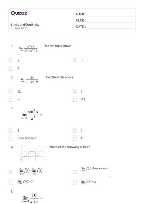 Free Limits Review Worksheet Download Free Limits Review Worksheet Png Images Free Worksheets