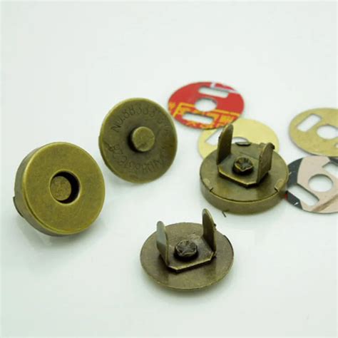50 Sets Bronze Magnetic Snaps Bag Purse Clasp Metal Button Fastener Sewing Craft 14mm A00473 In