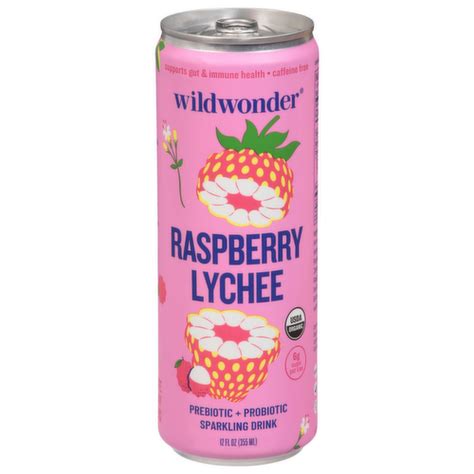 Wildwonder Raspberry Lychee Prebiotic And Probiotic Sparkling Drink Lunds And Byerlys