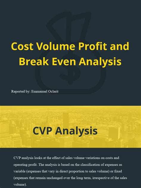 2 Cvp Analysis And Break Even Analysis Oclarit Emmanuel Rentazida 1 Pdf Management