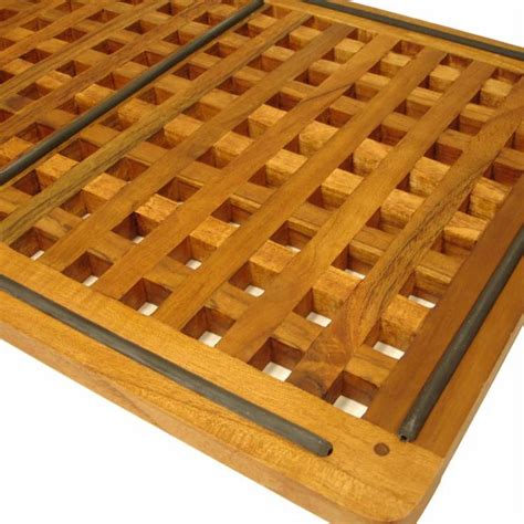 Aqua Teak Grate Bath Mat Hayneedle