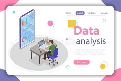 Business Report Isometric Flat Vector Concept Stock Vector