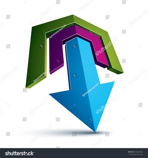 3d Abstract Symbol Arrow Business Development Stock Vector Royalty Free 325864253 Shutterstock