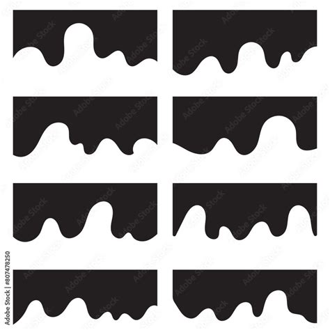 Website Border Web Page Divider Shapes Set Of Separator Footers Modern Dividers Shapes