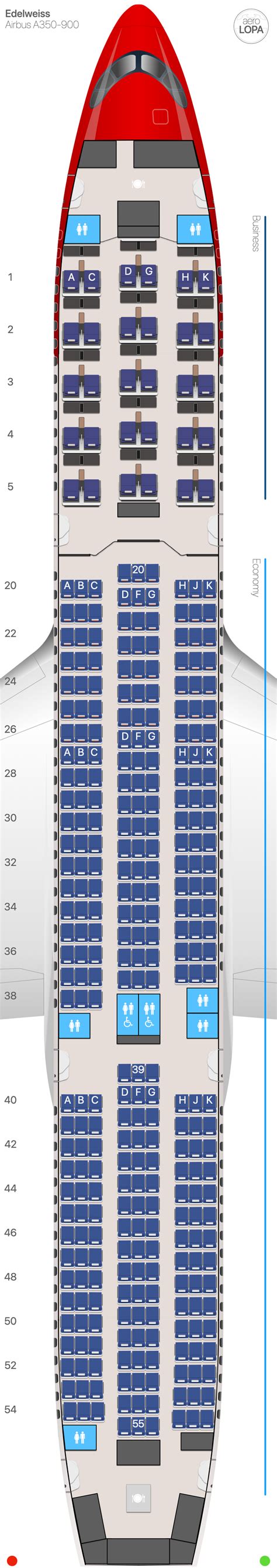 Wk Airbus A350 900 Aerolopa Detailed Aircraft Seat Plans