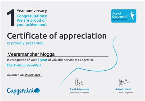 Workanniversary Capgemini Grateful Techjourney Innovation