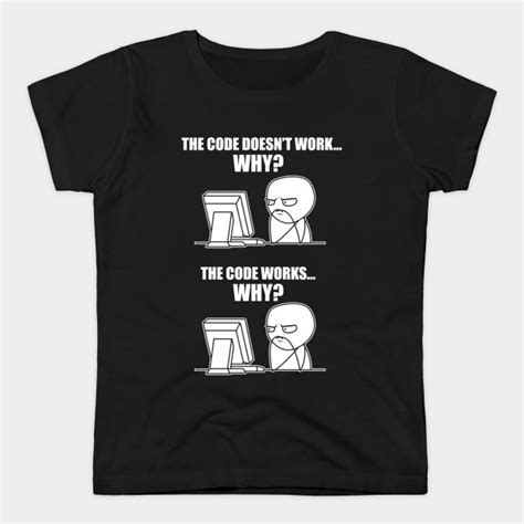 Why Meme Programmer Humor It Works Funny Memes Coding Mens Tops T