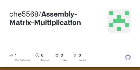 Github Che5568assembly Matrix Multiplication
