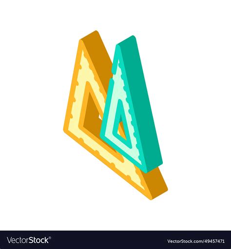 Drafting Triangle Architectural Drafter Isometric Vector Image