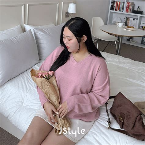 [자체제작 빅사이즈66~110]켄디앙 브이넥 롱 니트 에이블리