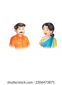Uncle Aunty Cartoon Image Illustration Stock Illustration Shutterstock