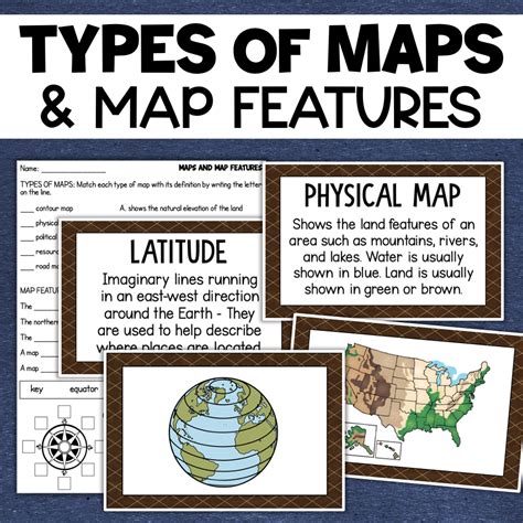Map Features Types Of Maps Map Skills Made By Teachers Map