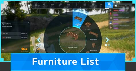 Palworld Outdoor Furniture Set