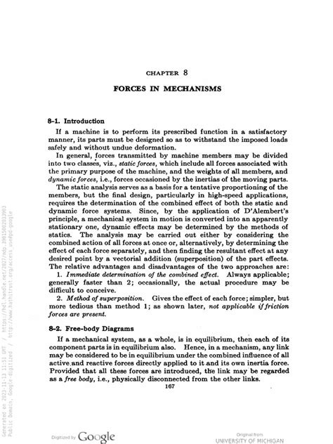 Dynamic Force Analysis Pdf Force Torque