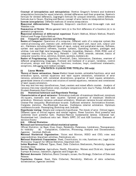 UPSC IES ISS Syllabus PDF Download Here AglaSem Career