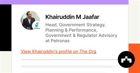 Khairuddin M Jaafar Head Government Strategy Planning And Performance