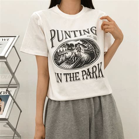 꾸안꾸3col 펀팅 유니크 프린팅 루즈핏 반팔 티셔츠 라운드넥 그래픽 기본티 박스티 빈티지 면티 최저가 이너티 에이블리