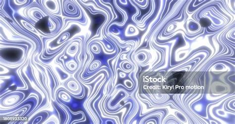 무지개 빛깔의 에너지 액체와 마법의 밝은 빛나는 선 배경의 추상적인 푸른 물결 0명에 대한 스톡 사진 및 기타 이미지 0명 3차원 형태 개념 Istock