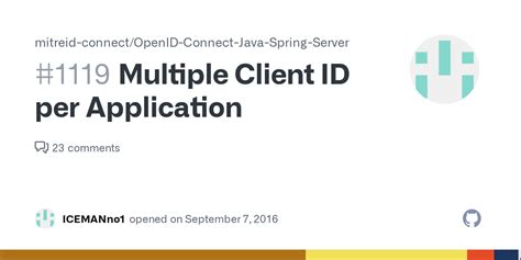Multiple Client Id Per Application · Issue 1119 · Mitreid Connect