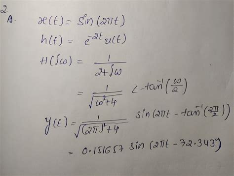 Solved 2 Consider An Lti System With An Impulse Response Ht