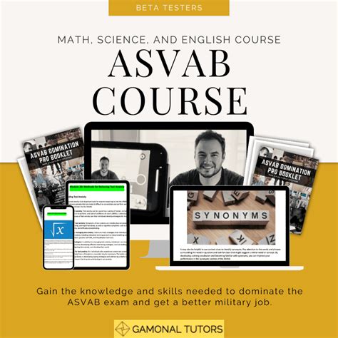 Gamonal Tutors Asvab Domination Math Science And English Course Gamonal Tutors