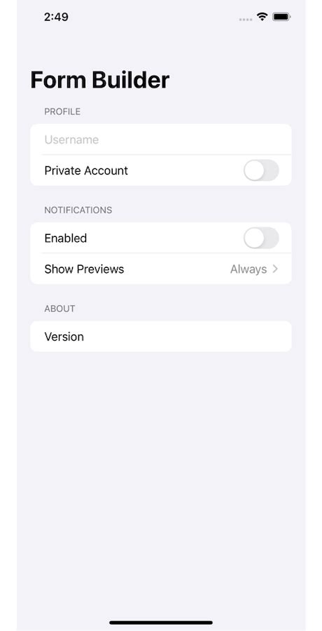 Form Builder Swiftui By Knobapps Codecanyon