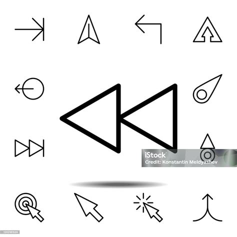 Ilustración De Flecha Entrar En El Icono Línea Delgada Simple Elemento