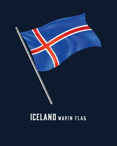 Iceland Wavin Flag 32177757 Vector Art At Vecteezy