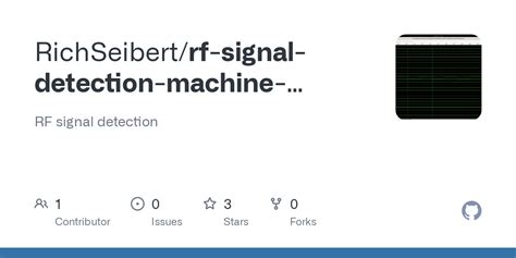 Github Richseibert Rf Signal Detection Machine Learning Rf Signal Detection