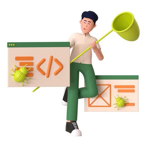 Premium Psd Virus Bug Website Creative Development 3d