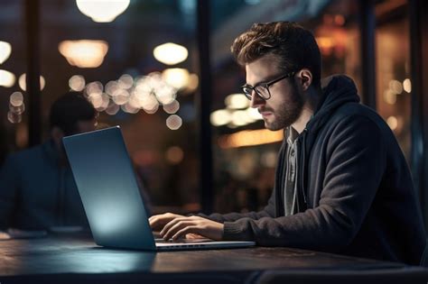 Premium Photo Programmer Working On Laptop In Office Coding And