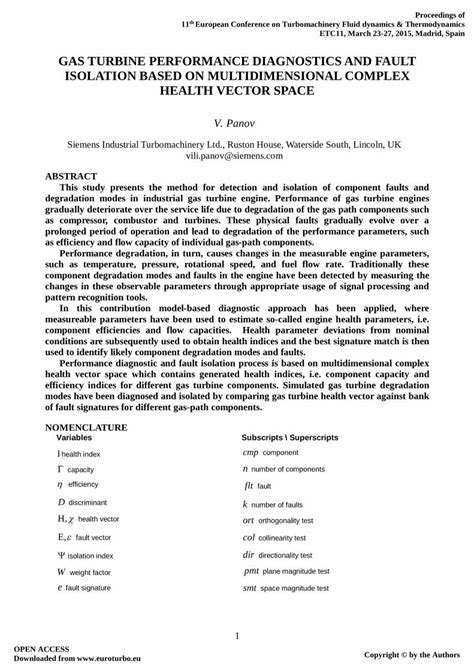 Pdf Gas Turbine Performance Diagnostics And Fault … Dokumen Tips