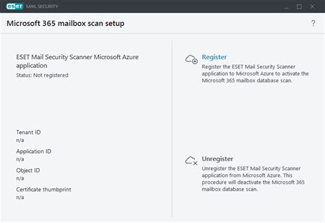 Microsoft 365 Mailbox Scan Wizard Eset Mail Security 120 Eset