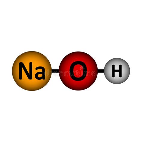 Sodium Hydroxide Molecule Icon Stock Illustration Illustration Of