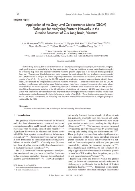 Pdf Application Of The Gray Level Co Occurrence Matrix Glcm Technique For Analyzing Fracture