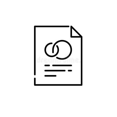 Marriage Certificate Legal Wedding Document Two Rings Intertwined