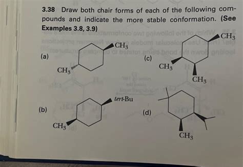 Solved 338 Draw Both Chair Forms Of Each Of The Following
