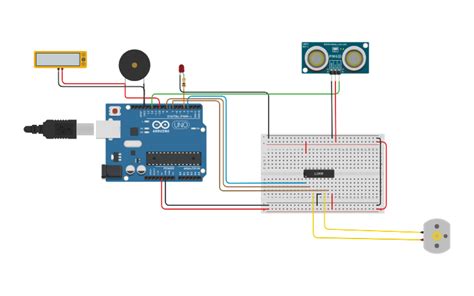 Circuit Design Forward Collision Warning System Tinkercad