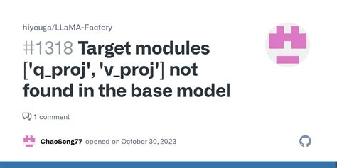 Target Modules Qproj Vproj Not Found In The Base Model · Issue 1318 · Hiyougallama