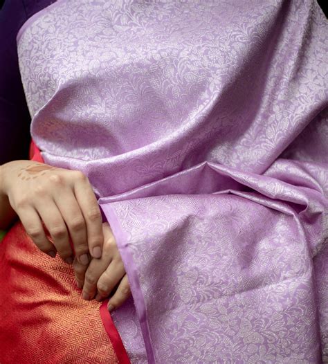 Lavender Kanchipuram Silk Saree