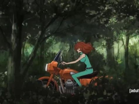 Lupin Iii Part V Episode 15 Fujiko Mine Motorcycle Get A Flat Tire