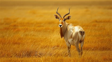 Common Eland Taurotragus Oryx Antelope Ngorongoro Tanzania Background